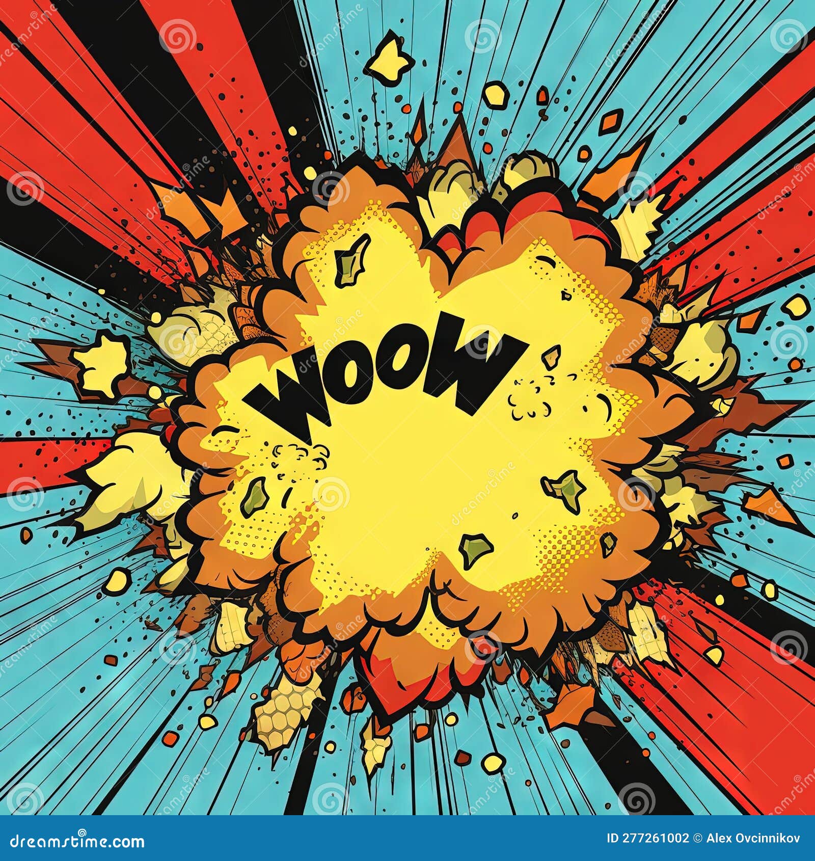 Comic Book Explosion in Solid Background. Perfect for Posters and ...