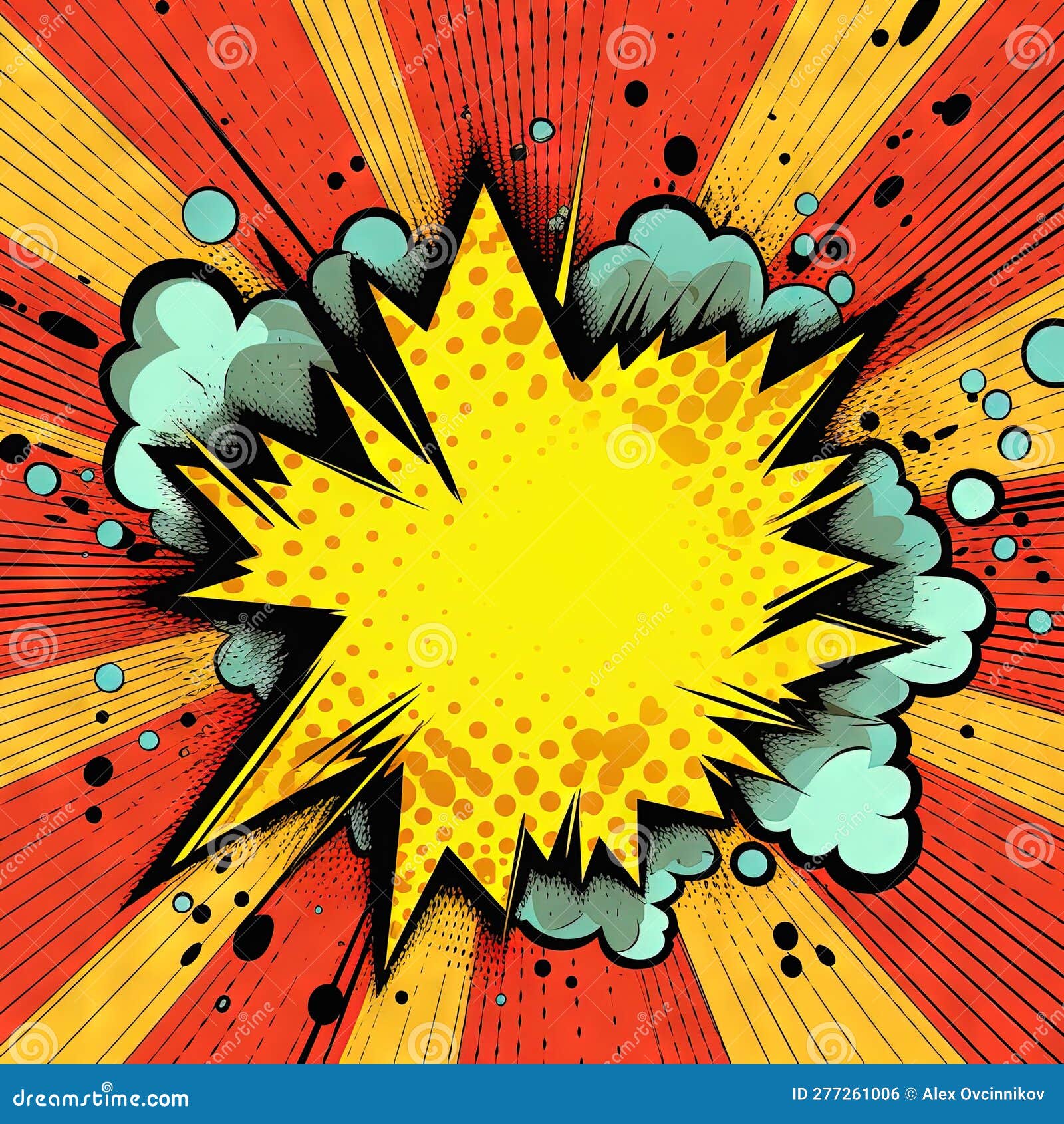 Comic Book Explosion in Solid Background. Perfect for Posters and ...