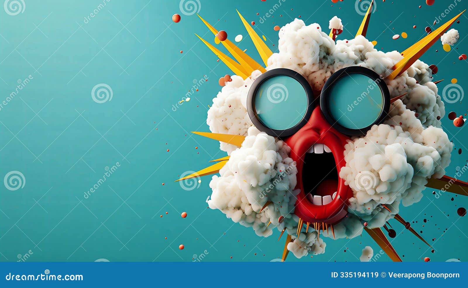 Comic Book Explosion With Stars And Exclamations, Dynamic Burst ...