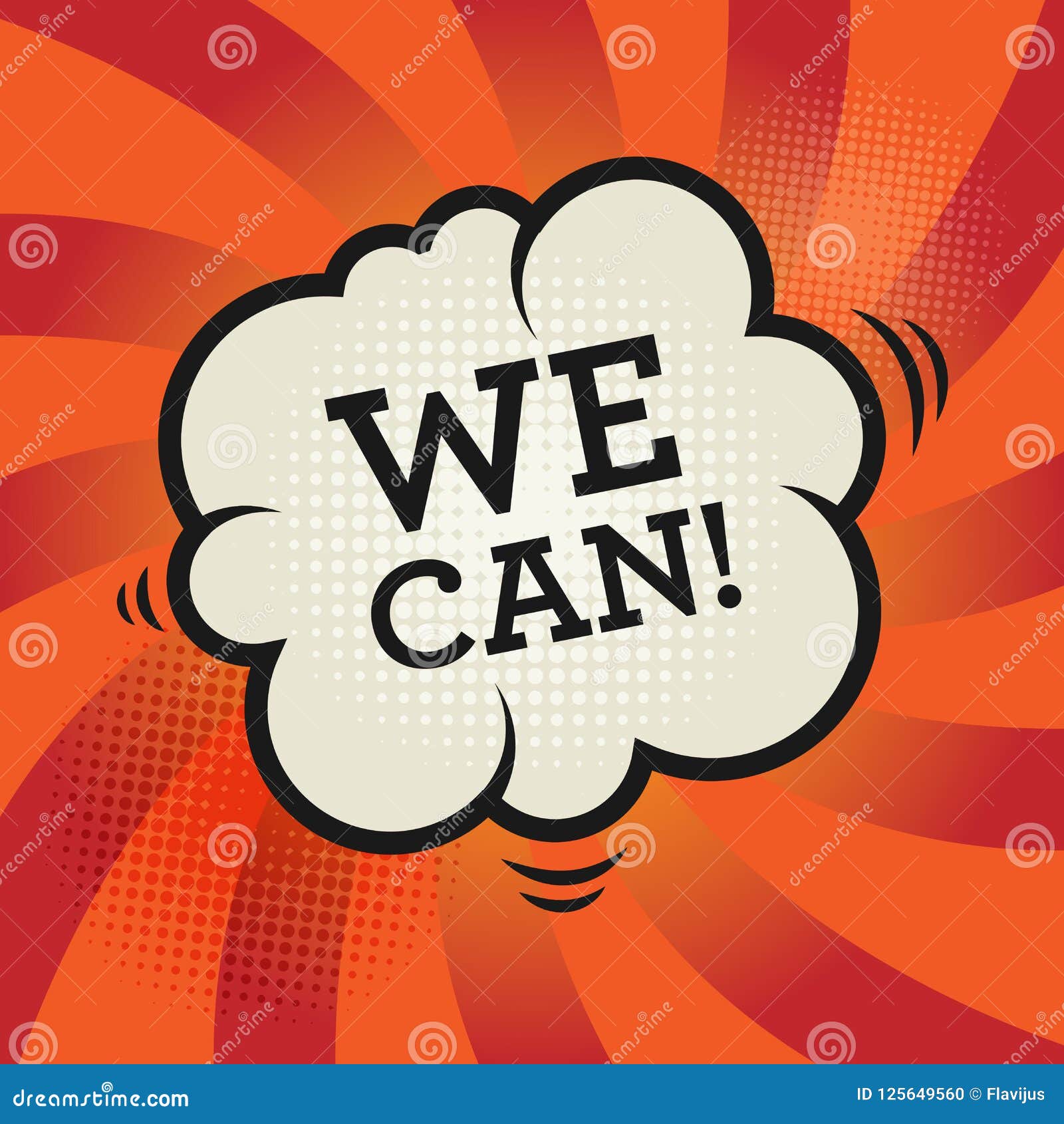 Comic Book Explosion with Text we Can Stock Vector - Illustration of ...