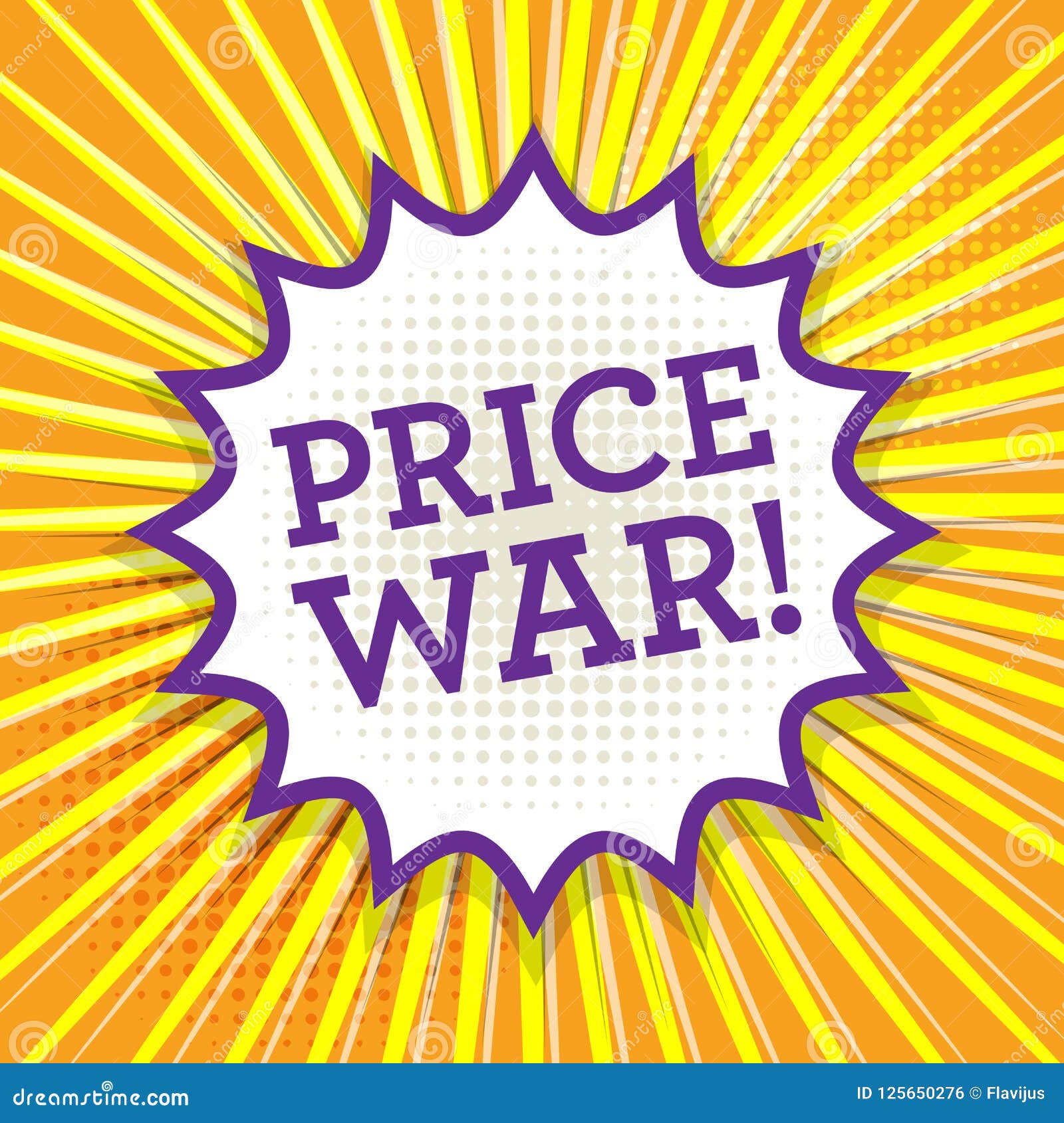 Comic Book Explosion with Text Price War Stock Vector - Illustration of ...