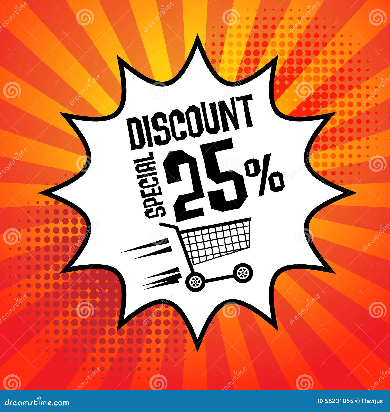 Comic Book Explosion with Text Special Discount Stock Vector ...