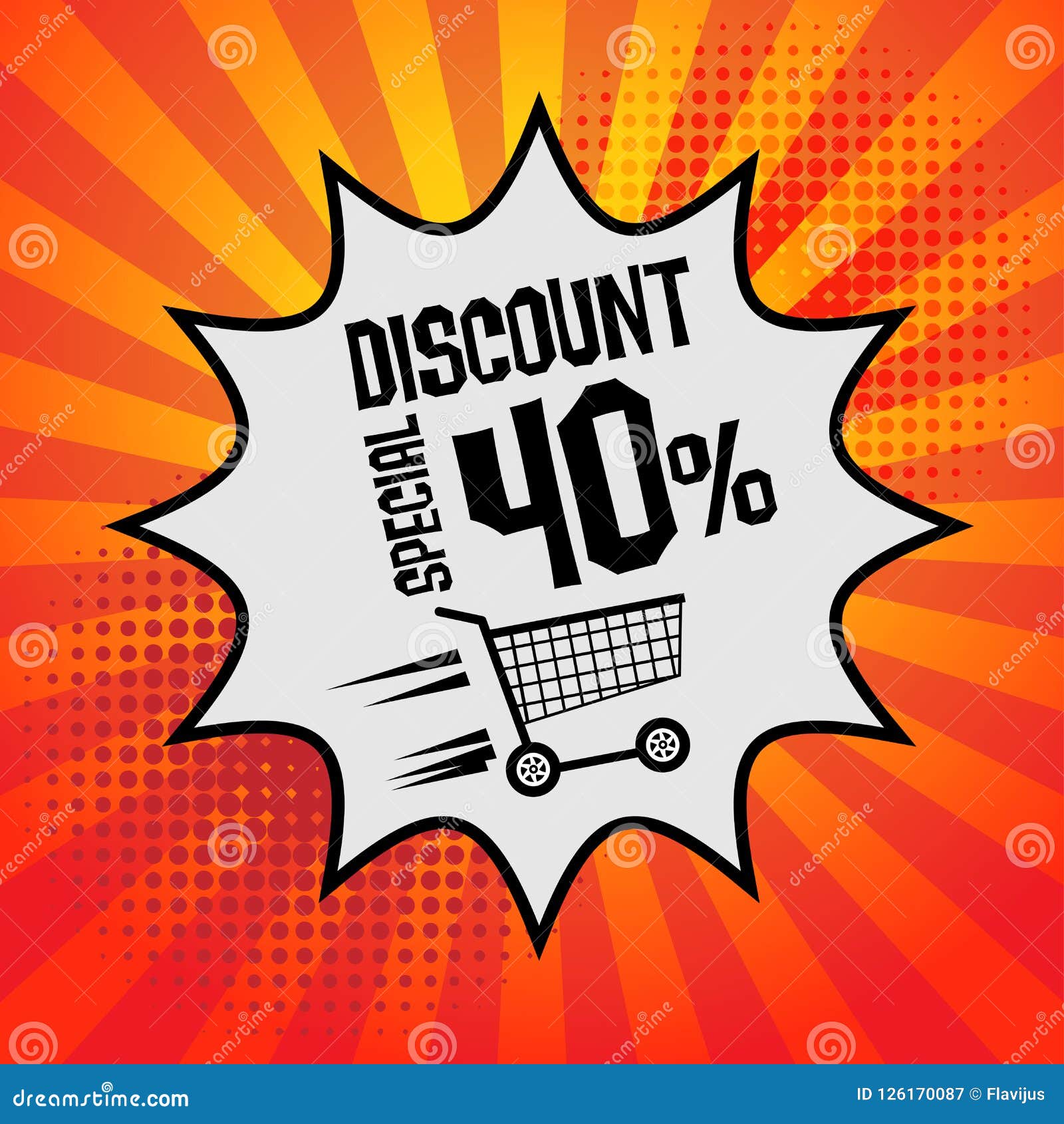 Comic Book Explosion with Text Special Discount Stock Vector ...