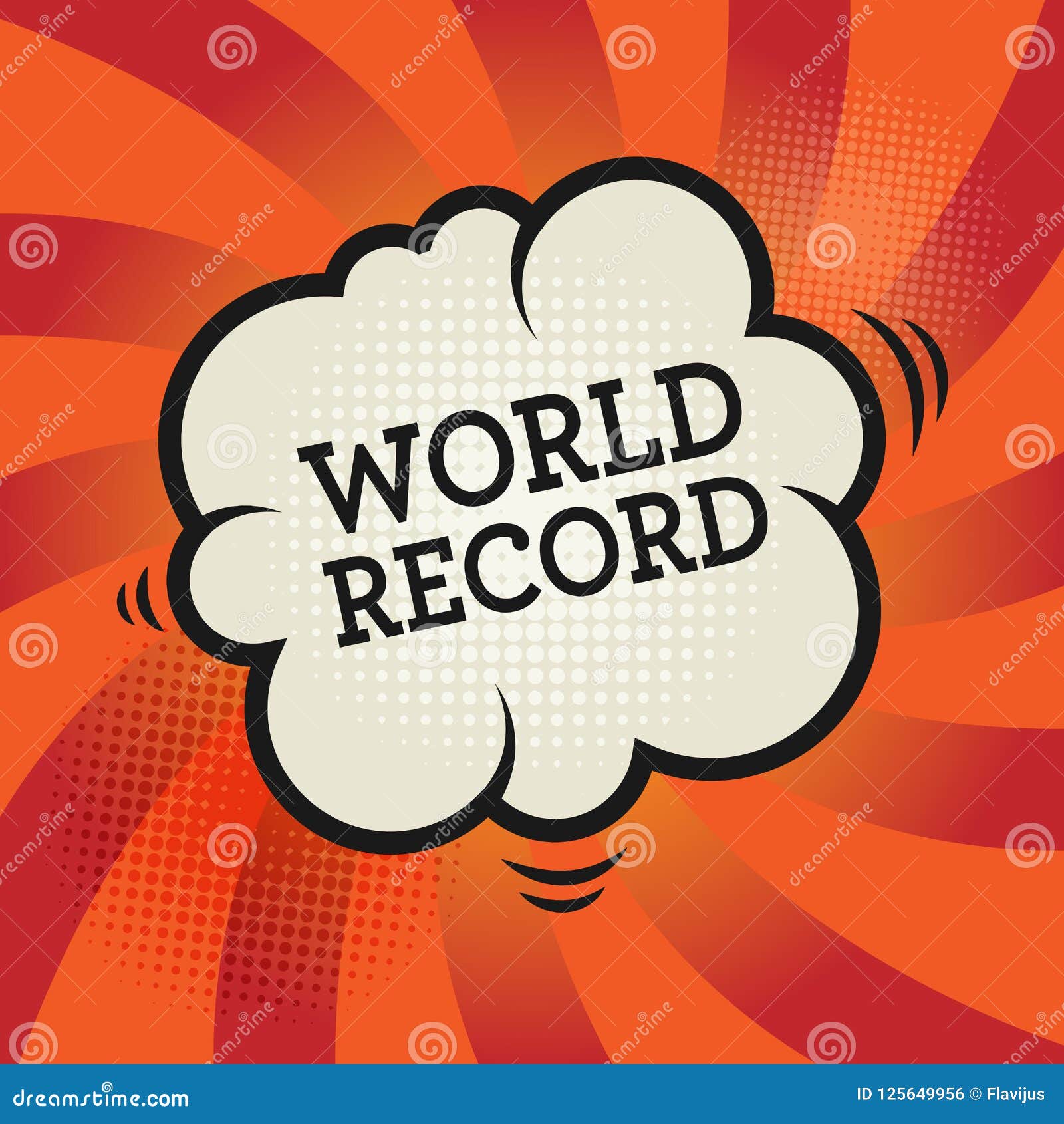 Comic Book Explosion with Text World Record Stock Vector - Illustration ...