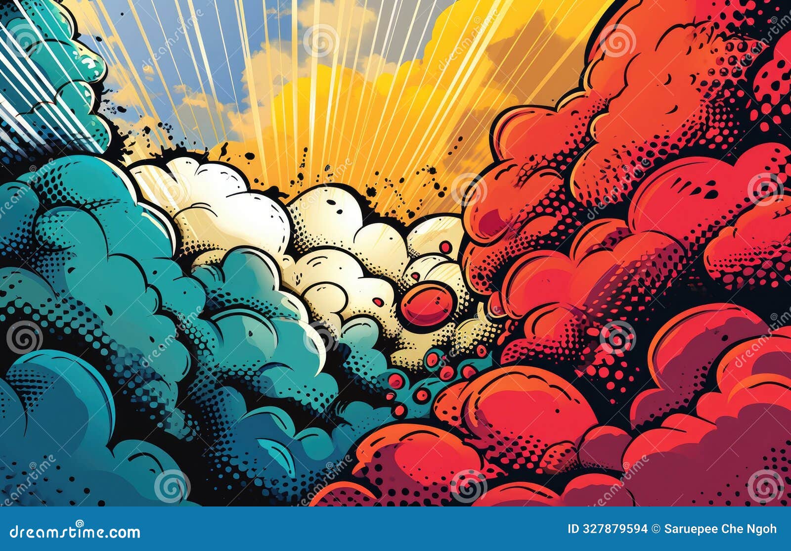 Comic Book Explosion stock illustration. Illustration of decorative ...