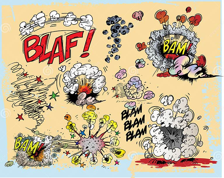 Comic book explosions stock vector. Illustration of poster - 15440506