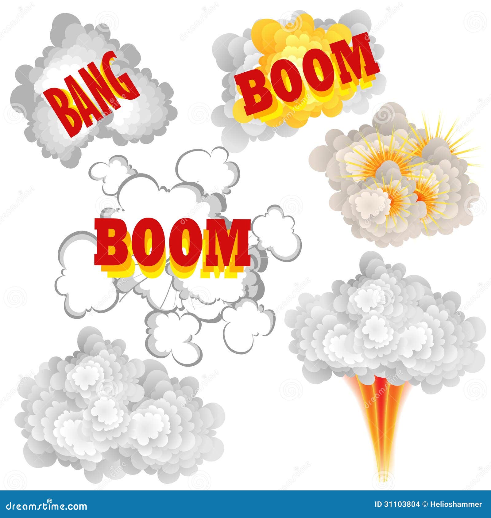 Comic book explosions stock vector. Illustration of cool - 31103804