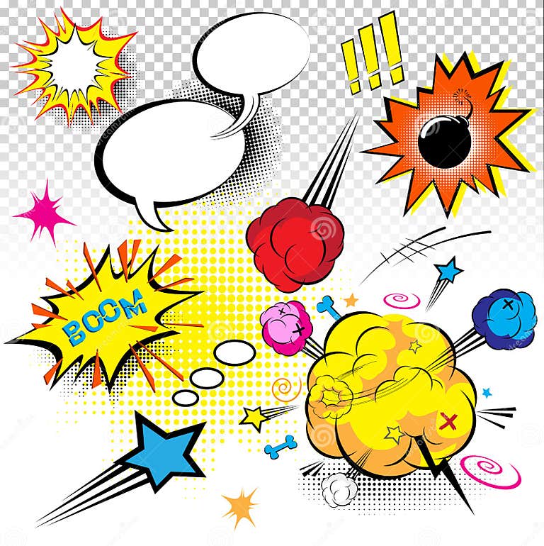 Comic Book Expressions stock vector. Illustration of elements - 19794563