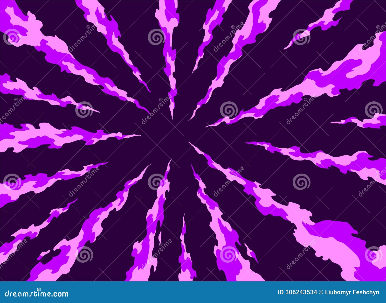 Comic Book Flame Background. Cartoon Explosion Element. Boom Cloud and ...