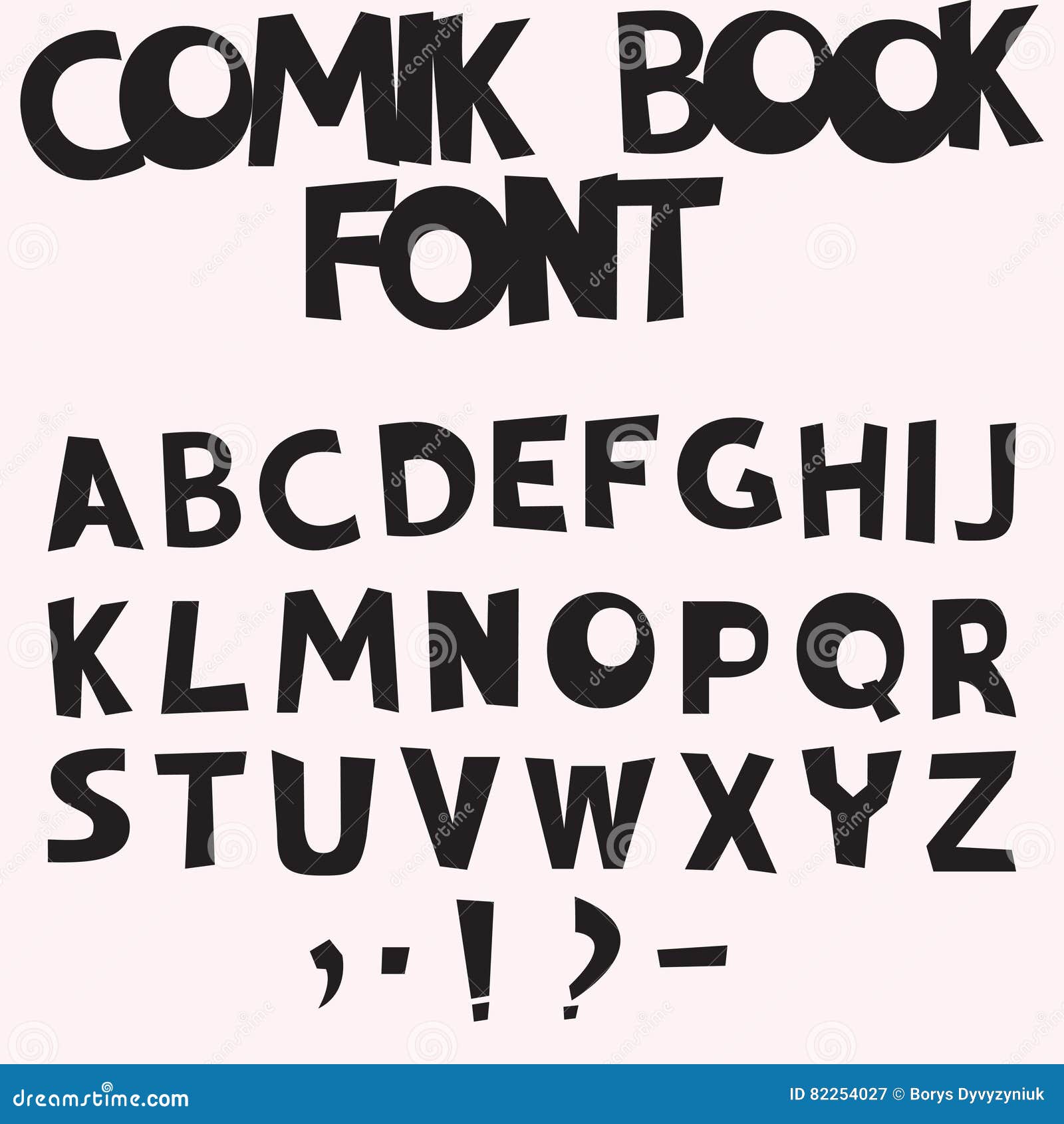Comic book font stock vector. Illustration of explode - 82254027