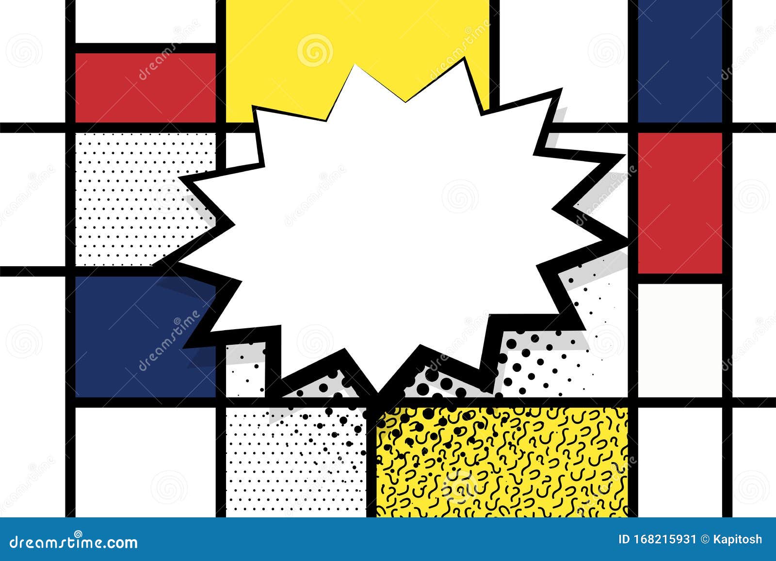 Comic Book Geometric Pop Art Speech Bubble Stock Vector - Illustration ...