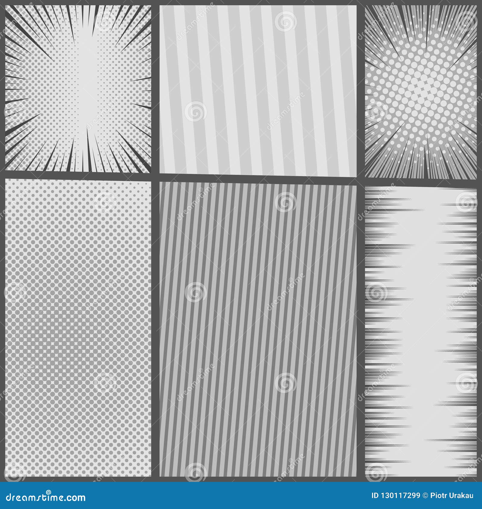 Comic book gray template stock vector. Illustration of dotted - 130117299
