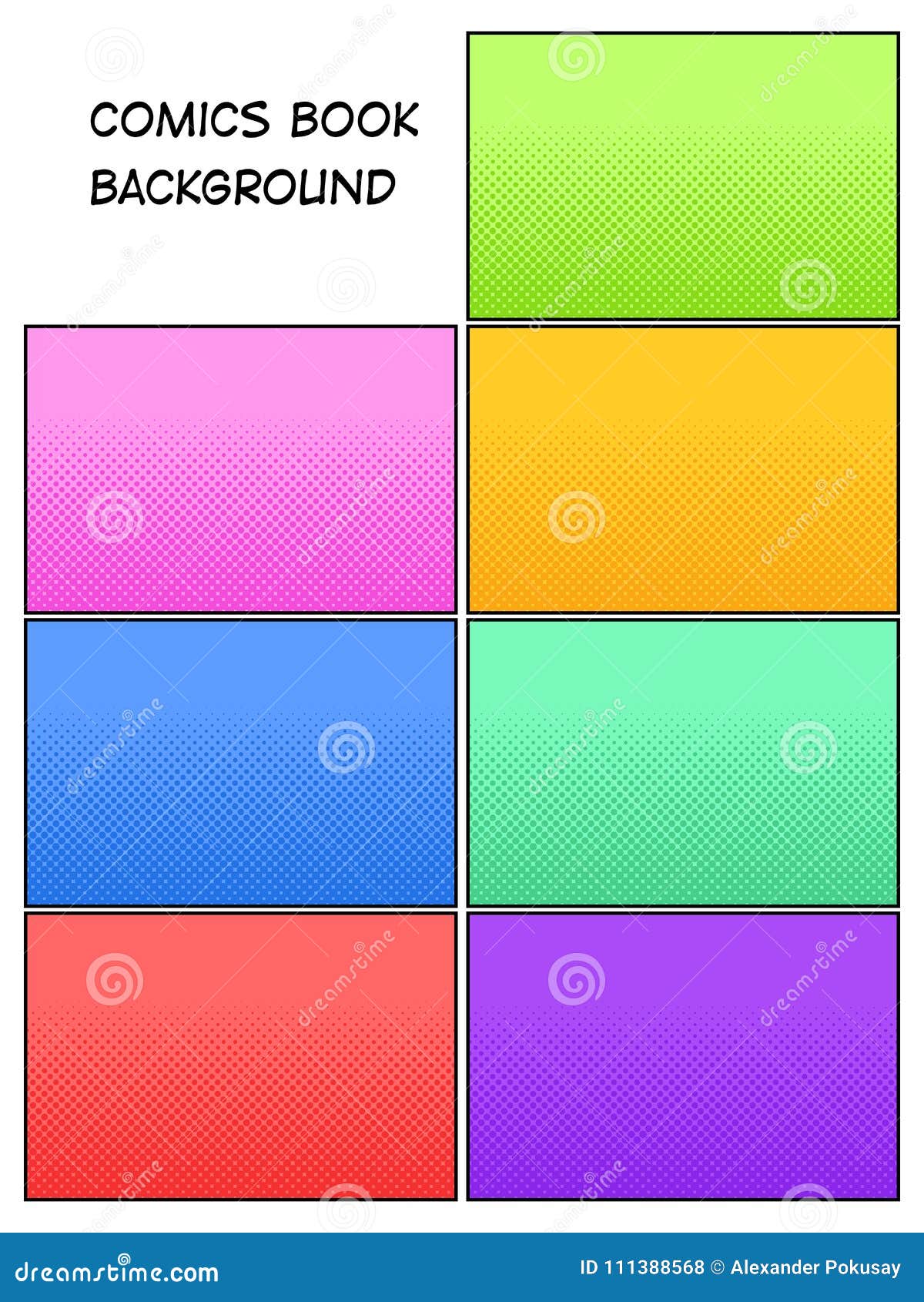 Comic Book Halftone Background Vector Illustration Stock Vector ...