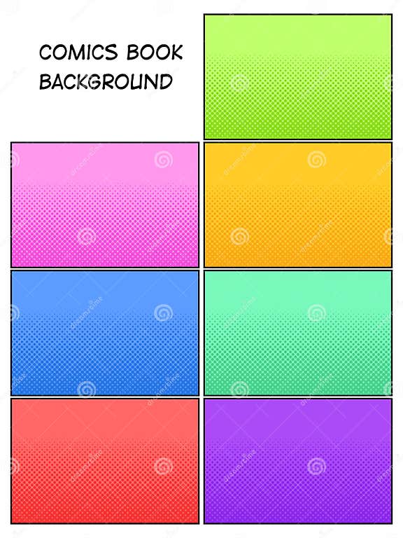 Comic Book Halftone Background Vector Illustration Stock Vector ...