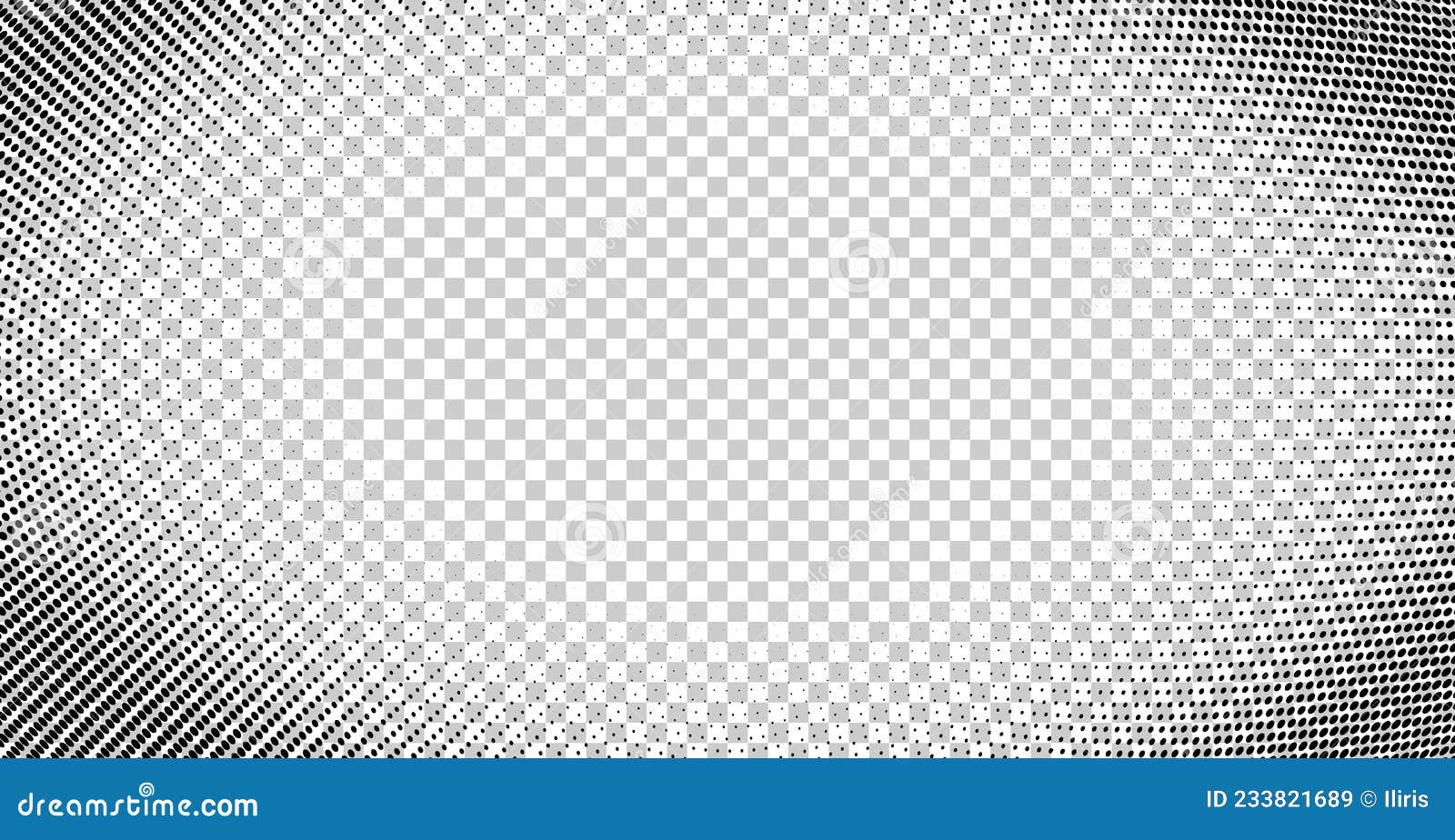 Comic Book Halftone Effect on Transparent Background. Retro Monochrome ...