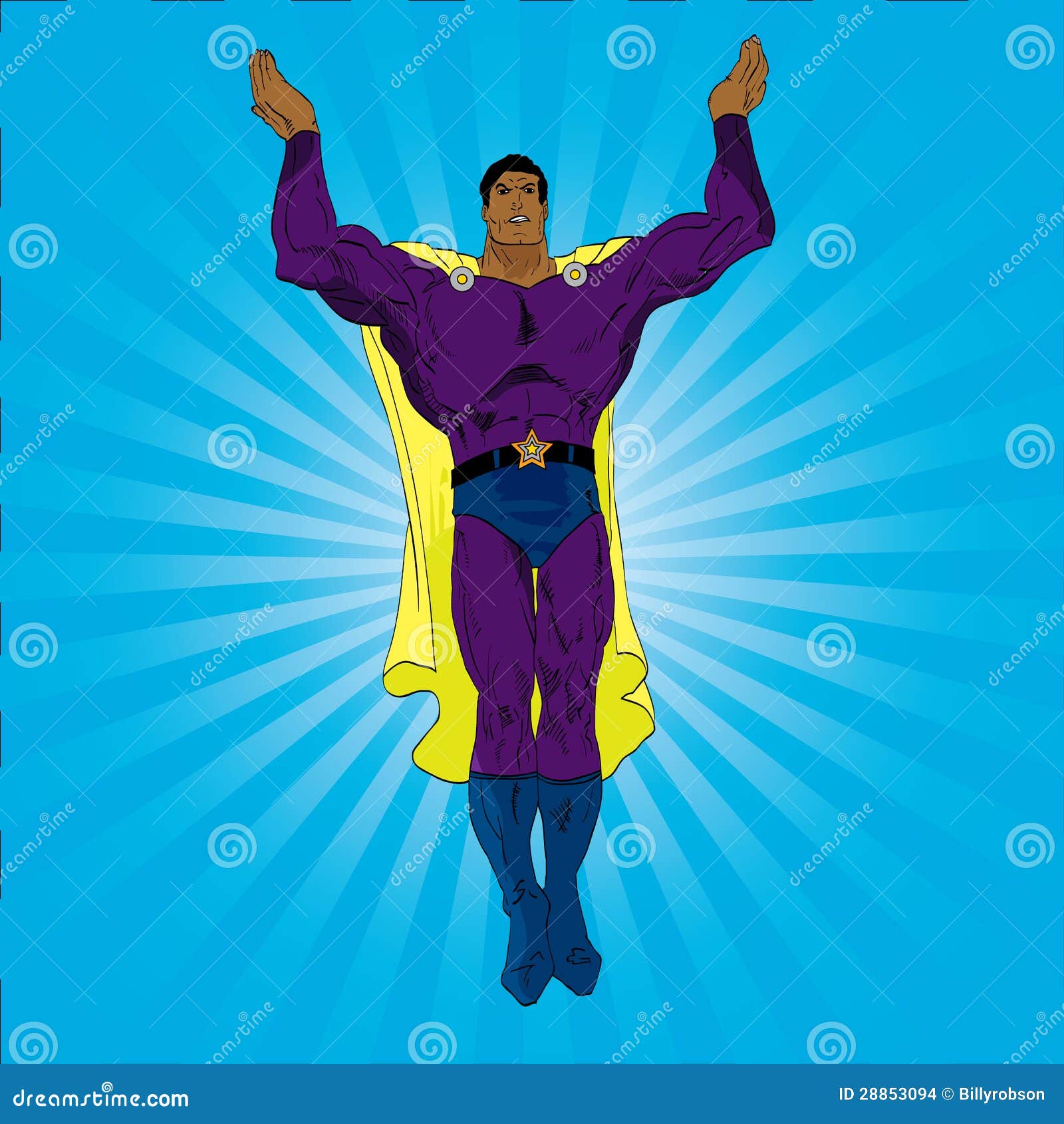 Comic book Hero stock vector. Illustration of running - 28853094
