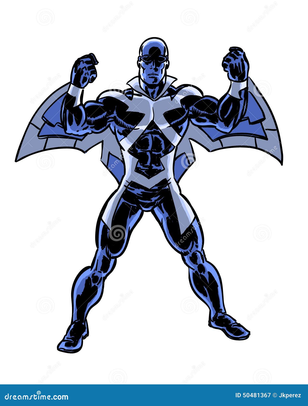 Comic Book Illustrated Winged Hero Character Stock Illustration ...