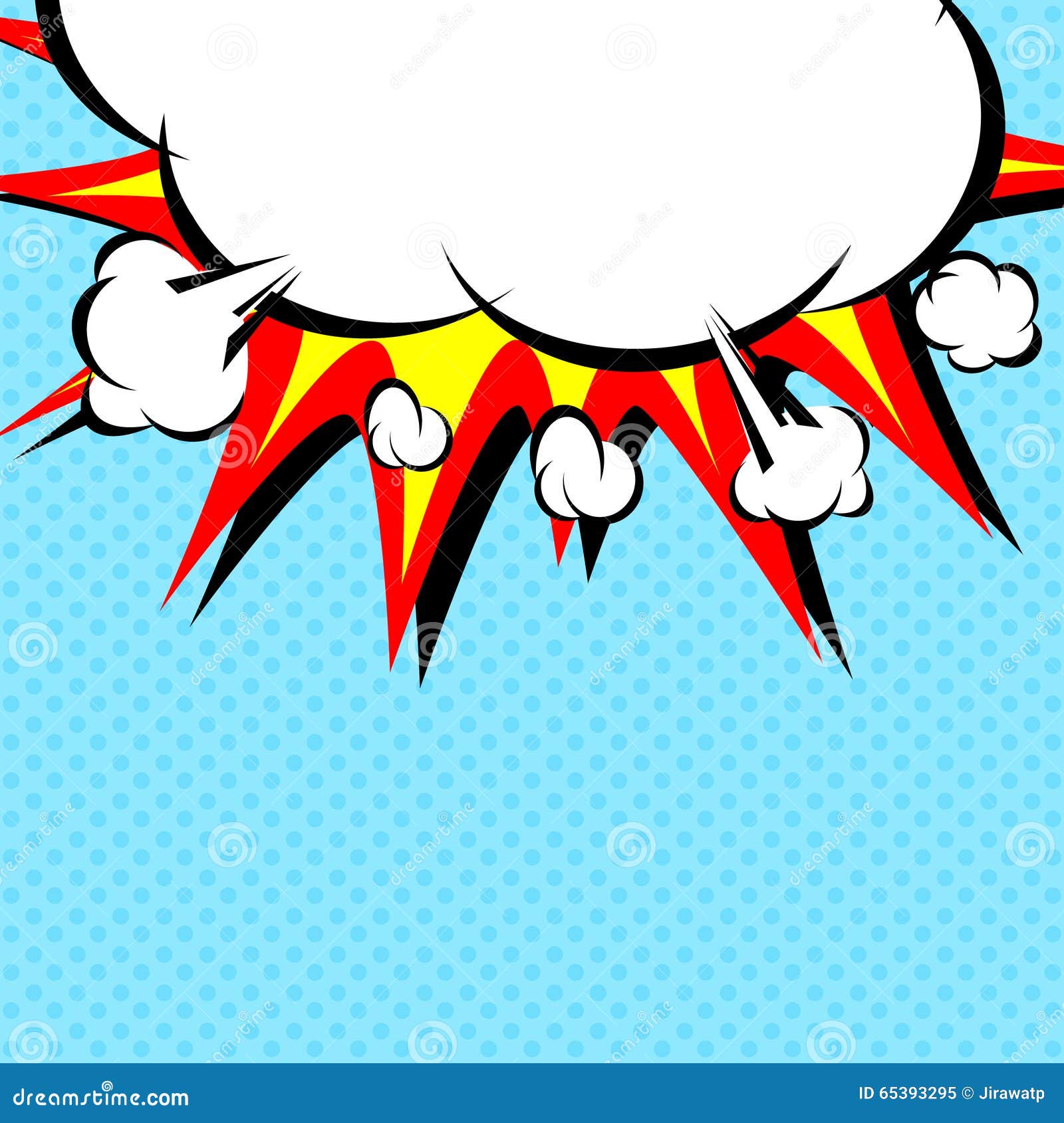 Comic Book Illustration with Explosion on Top. Stock Vector ...