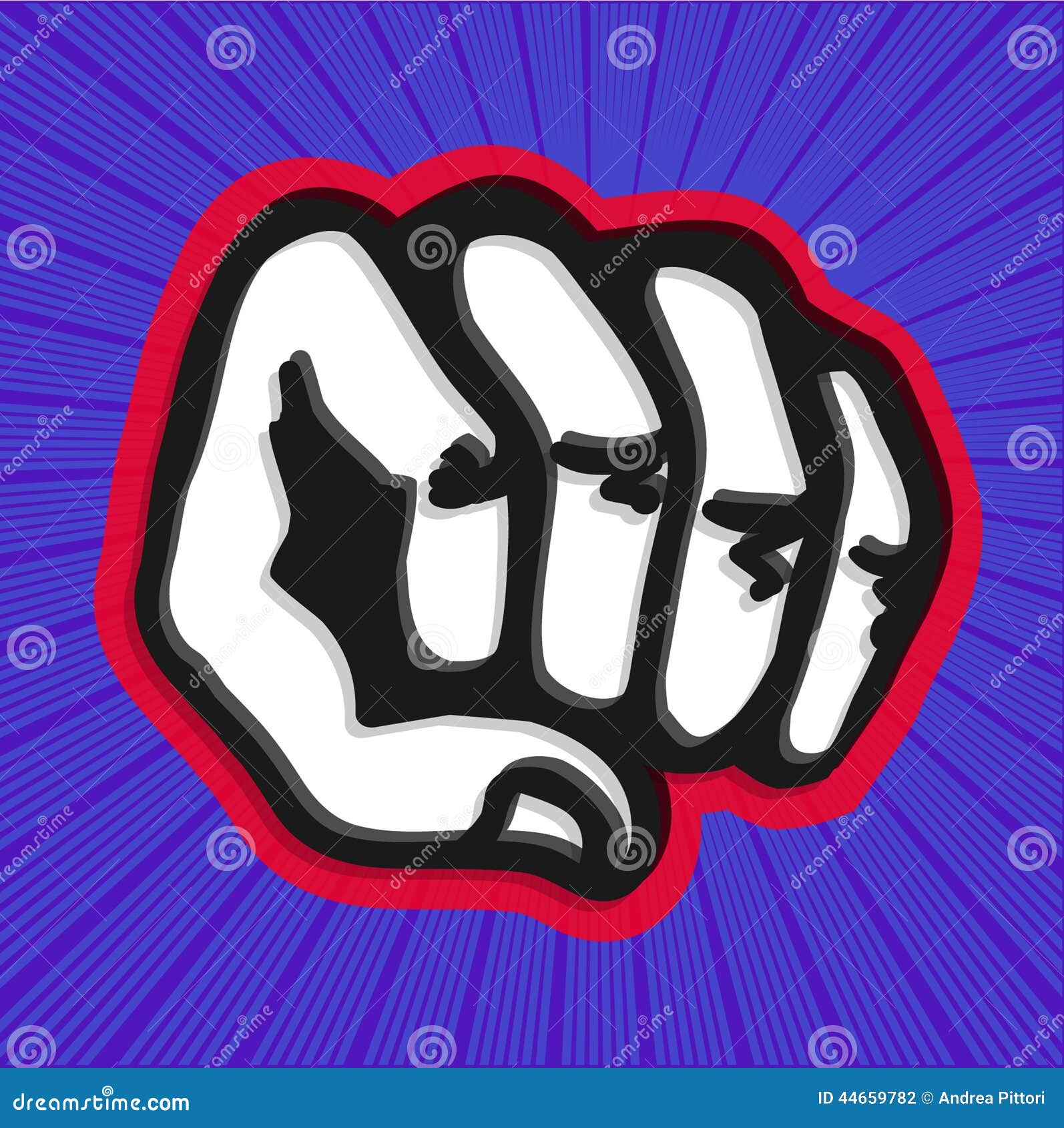 Hitting Punch Design Cartoon Vector | CartoonDealer.com #57518085