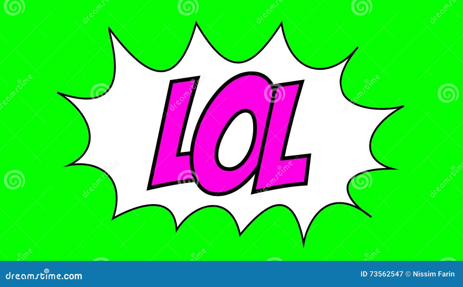 Comic Book LOL Speech Bubble on a Green Screen Stock Video - Video of ...