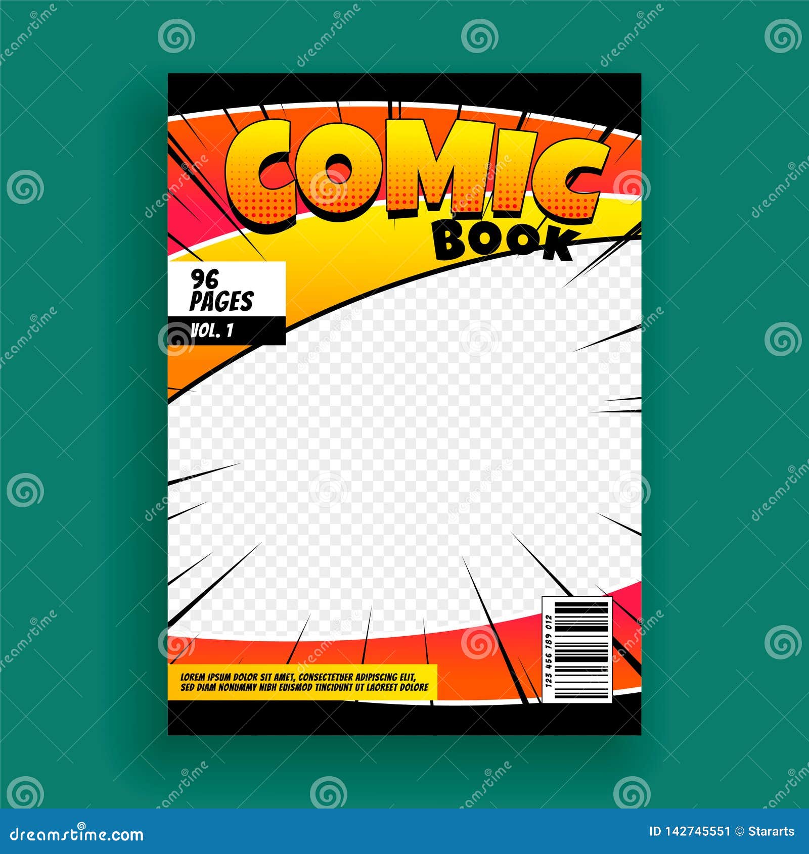 Comic Book Magazine Cover Page Design Template Stock Vector ...