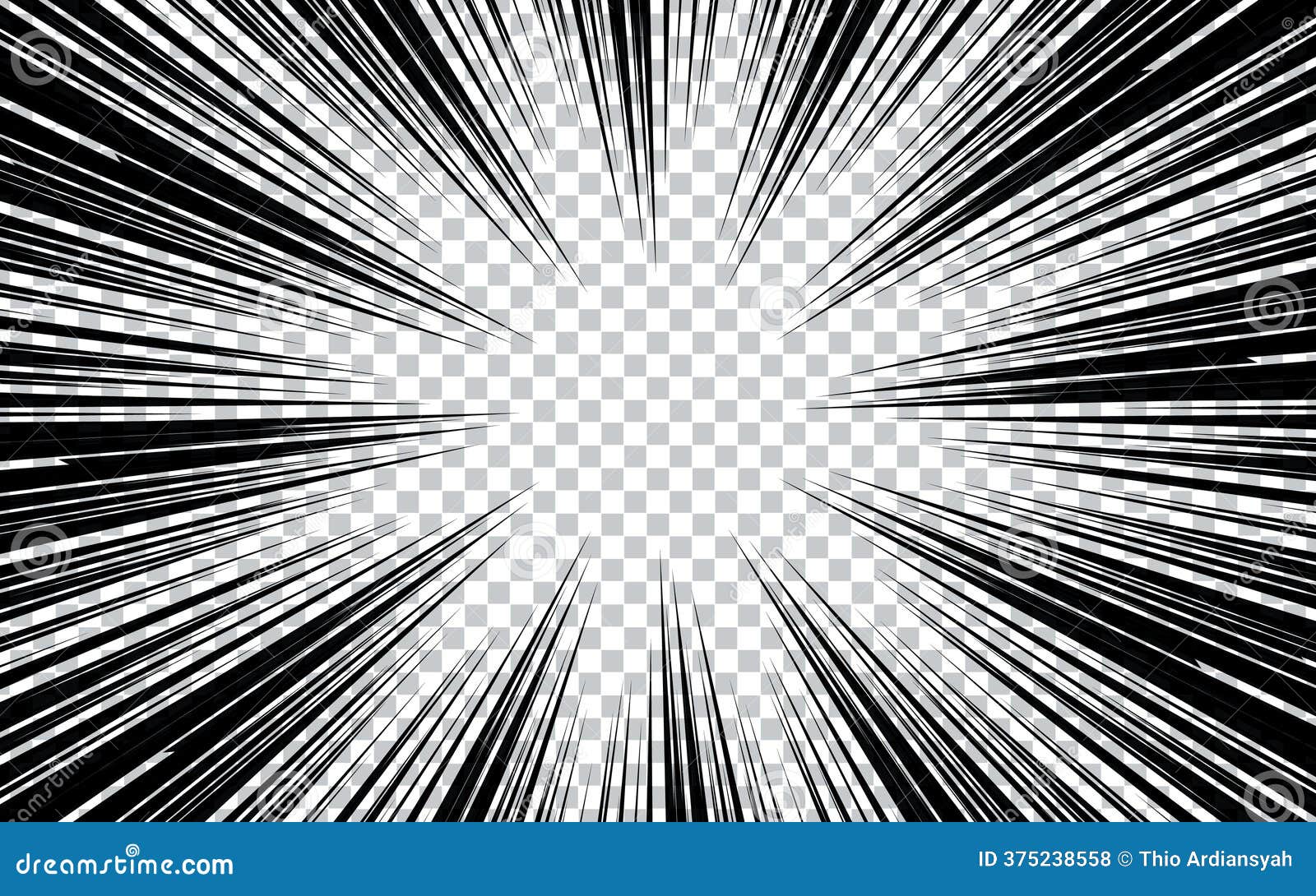 Manga Speed Lines Vector. Grunge Ray Illustration. Black And White ...