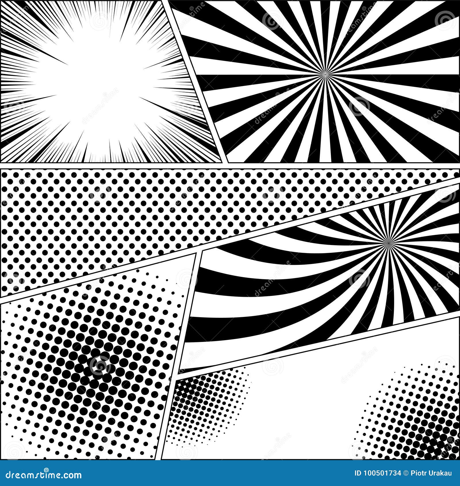 Comic Book Monochrome Background Stock Vector - Illustration of ...