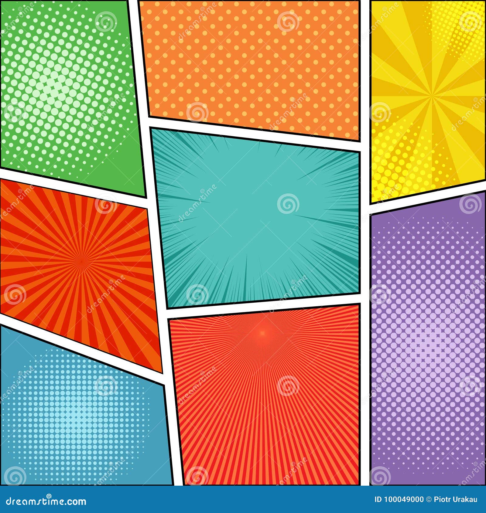 Comic book page background stock vector. Illustration of element ...