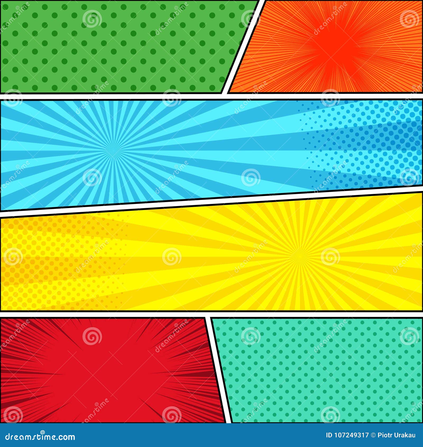 Comic book page background stock vector. Illustration of humor - 107249317