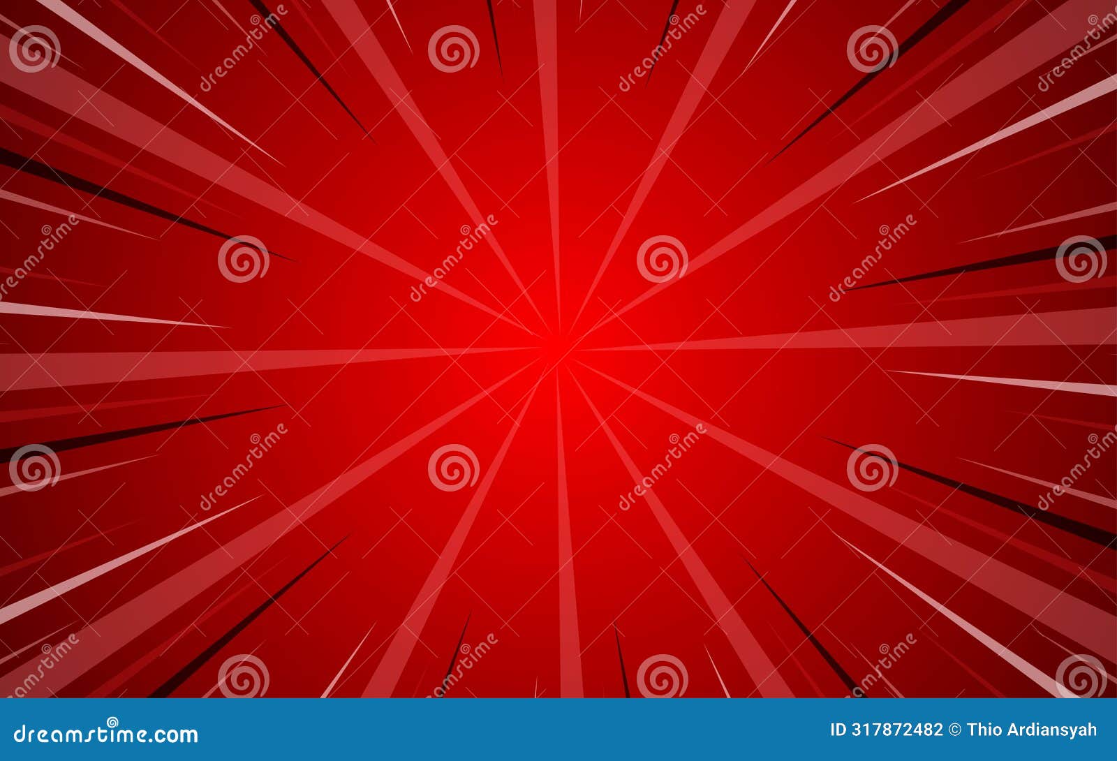 Comic Book Page Background with Rays, Radial Effect and Halftone Effect ...