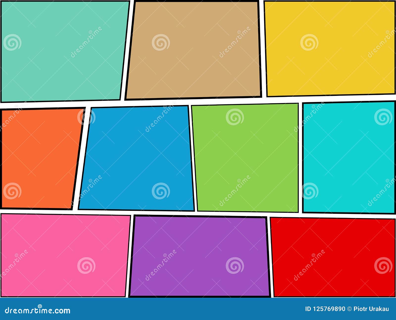 Comic Book Page Blank Composition Stock Vector - Illustration of border ...