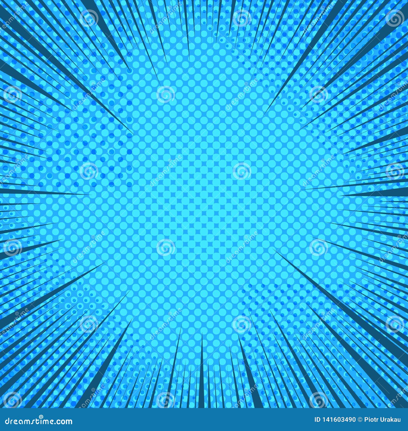 Comic Book Page Bright Blue Concept Stock Vector - Illustration of ...