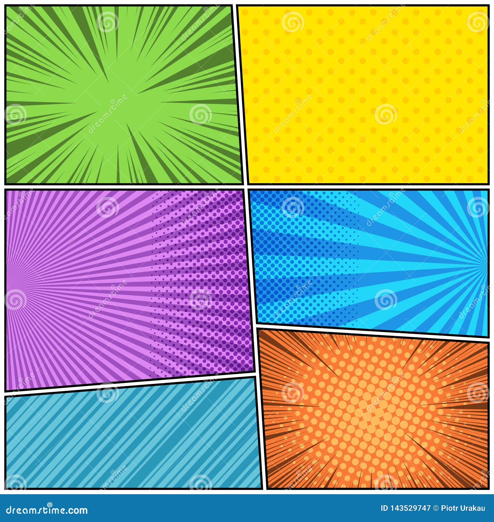 Comic Book Page Colorful Background Stock Vector - Illustration of ...