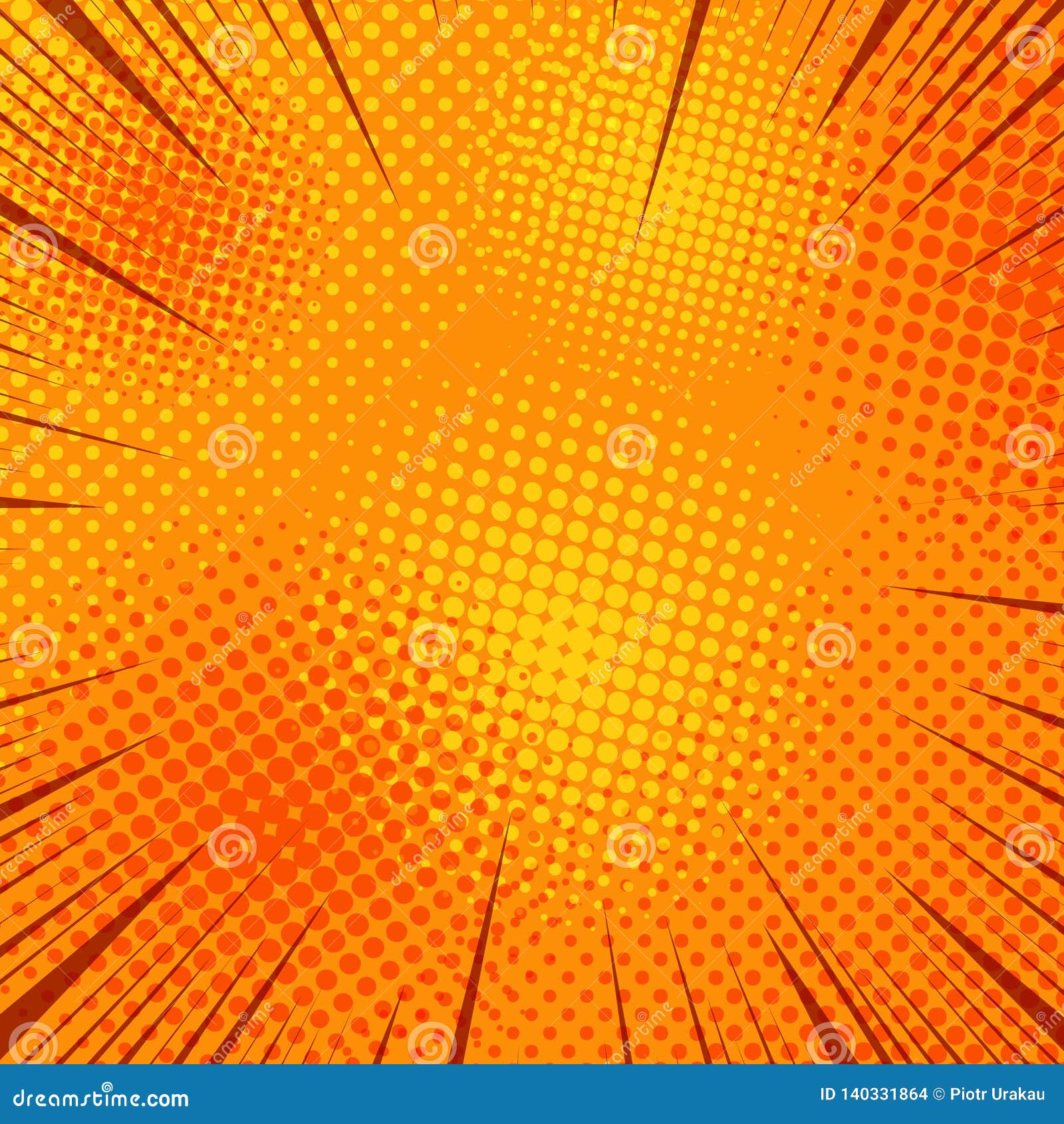 Comic Book Page Orange Template Stock Vector - Illustration of effect ...