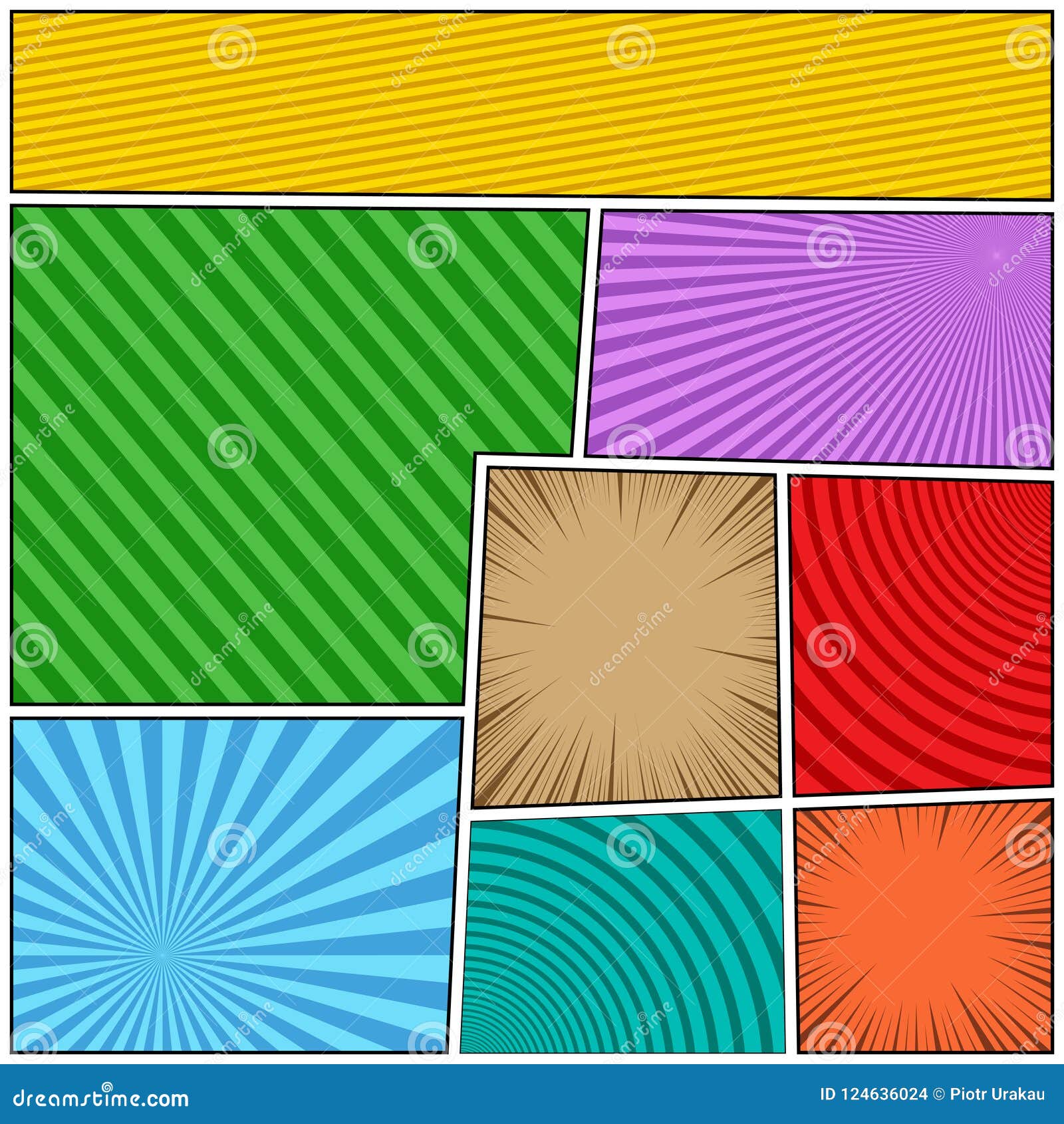 Comic Book Page Original Template Stock Vector - Illustration of color ...