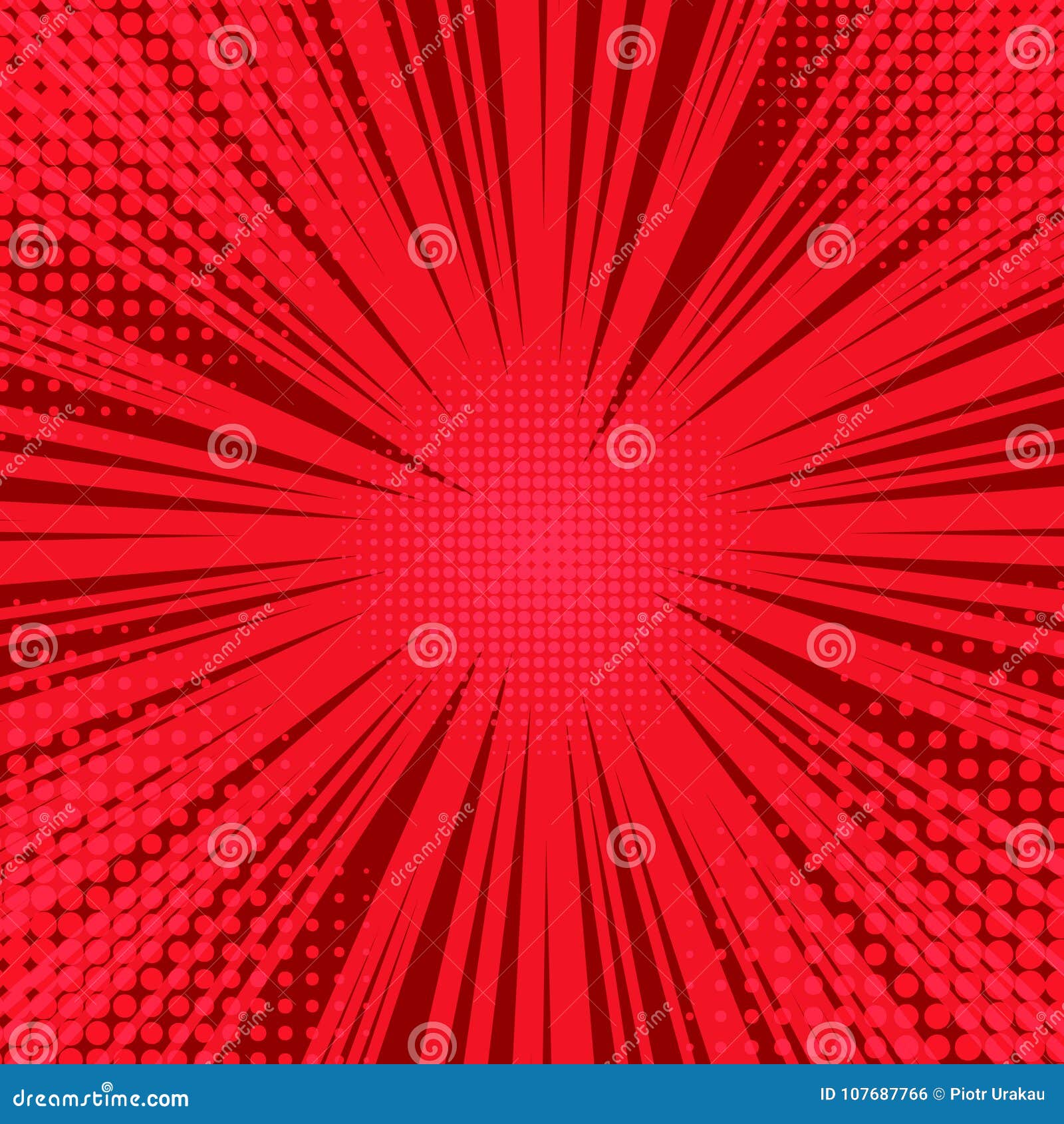 Comic Book Page Red Blank Template Stock Vector - Illustration of ...
