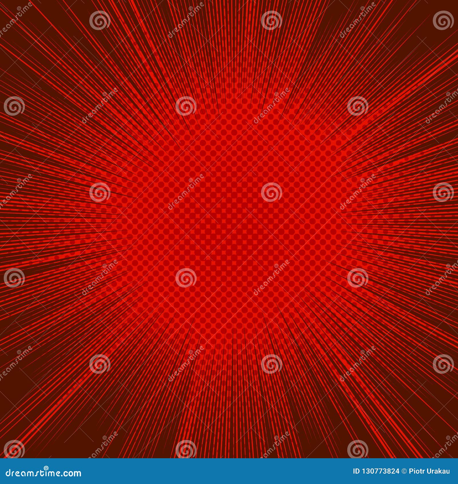 Comic Book Page Red Explosive Concept Stock Vector - Illustration of ...