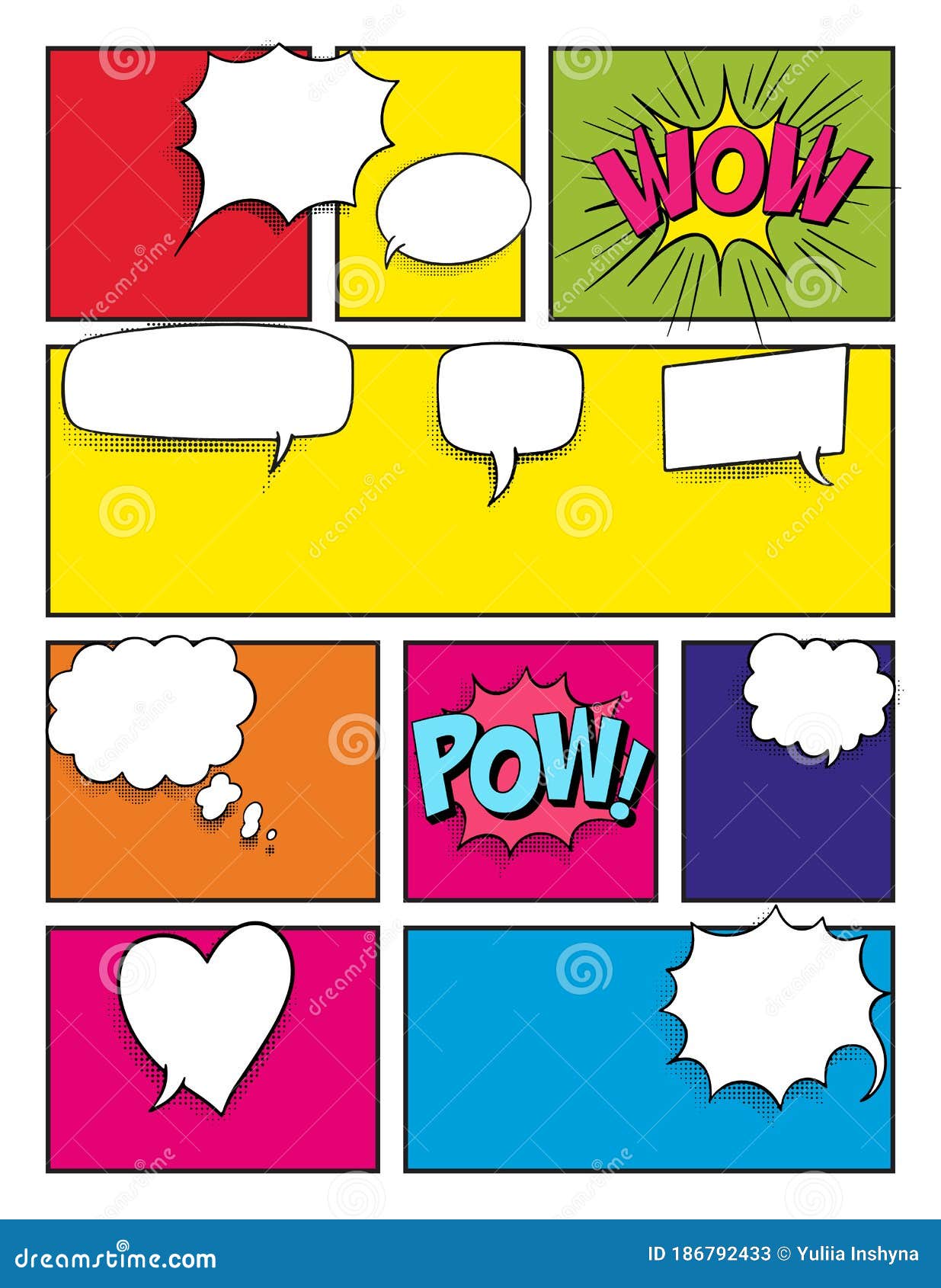 Comic Book Page. Comic Book Background Stock Vector - Illustration of ...