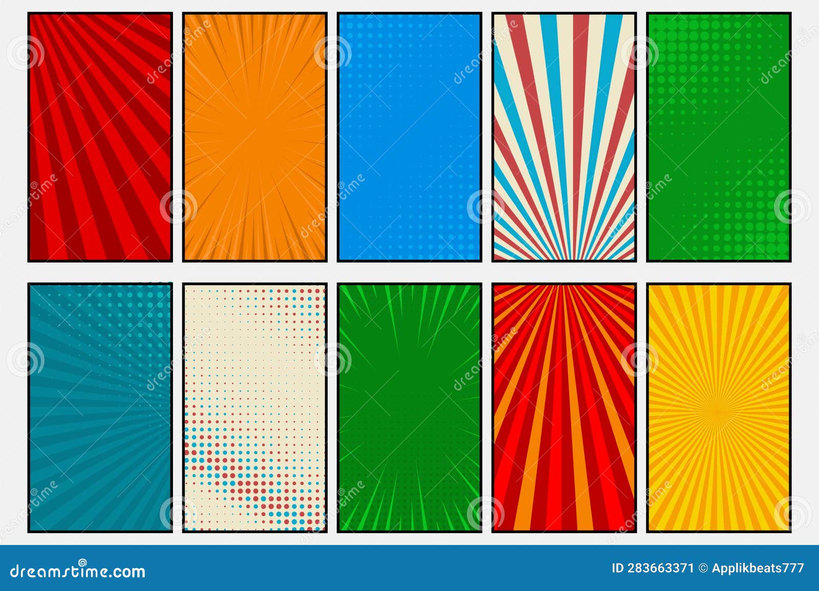 Comic Book Page Template of Colorful Frames Stock Vector - Illustration ...