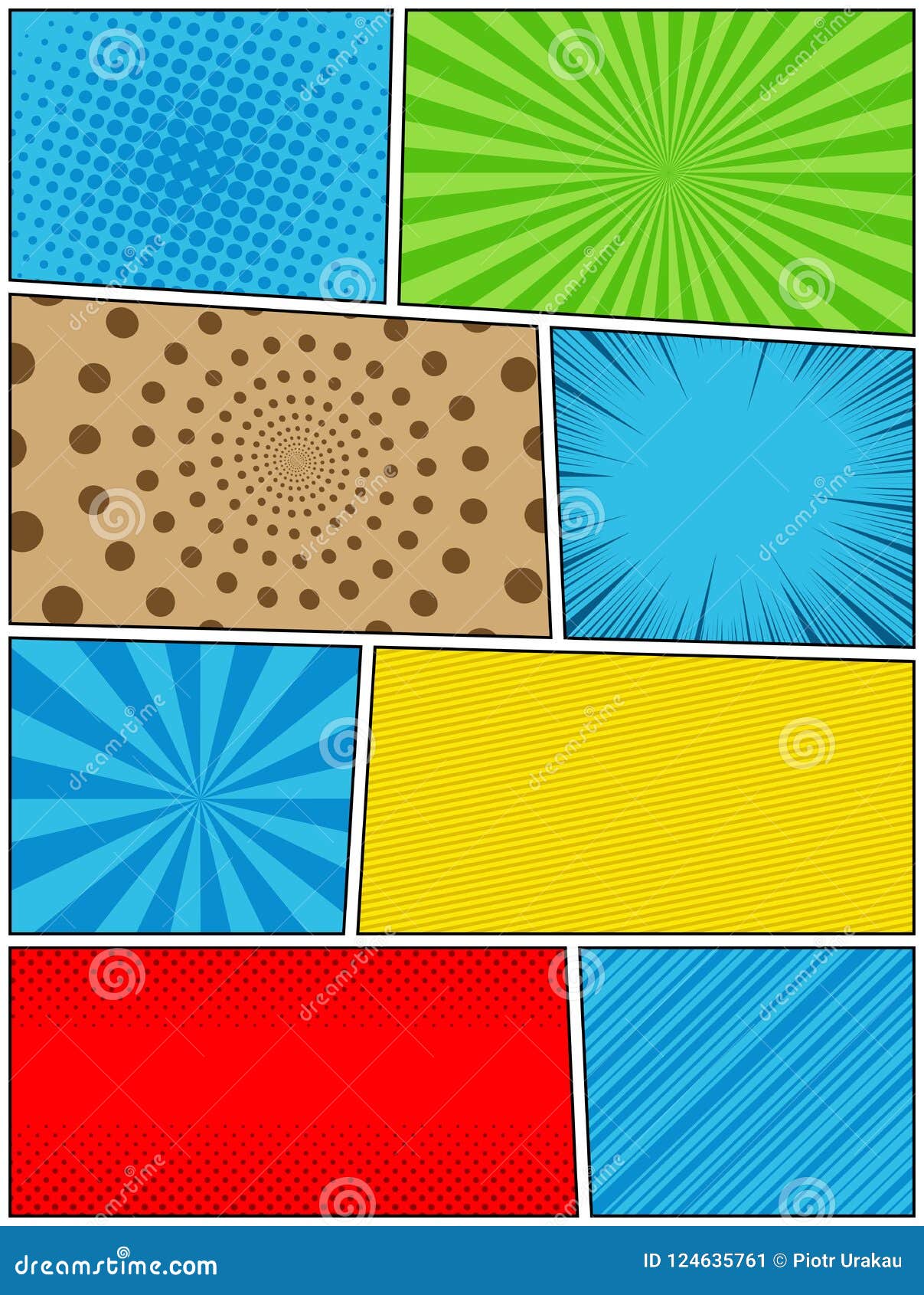 Comic Book Page Vertical Concept Stock Vector - Illustration of funny ...
