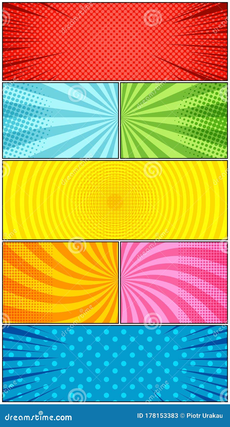 Comic Book Page Vertical Concept Stock Vector - Illustration of artwork ...