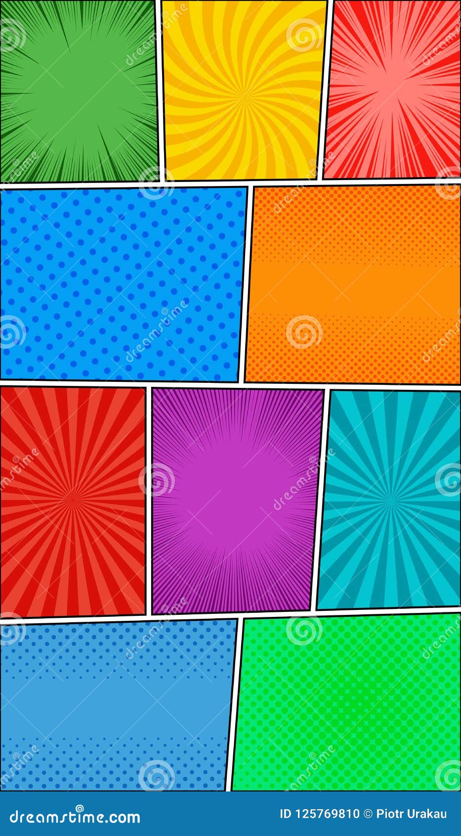 Comic Book Page Vertical Template Vector Illustration | CartoonDealer ...