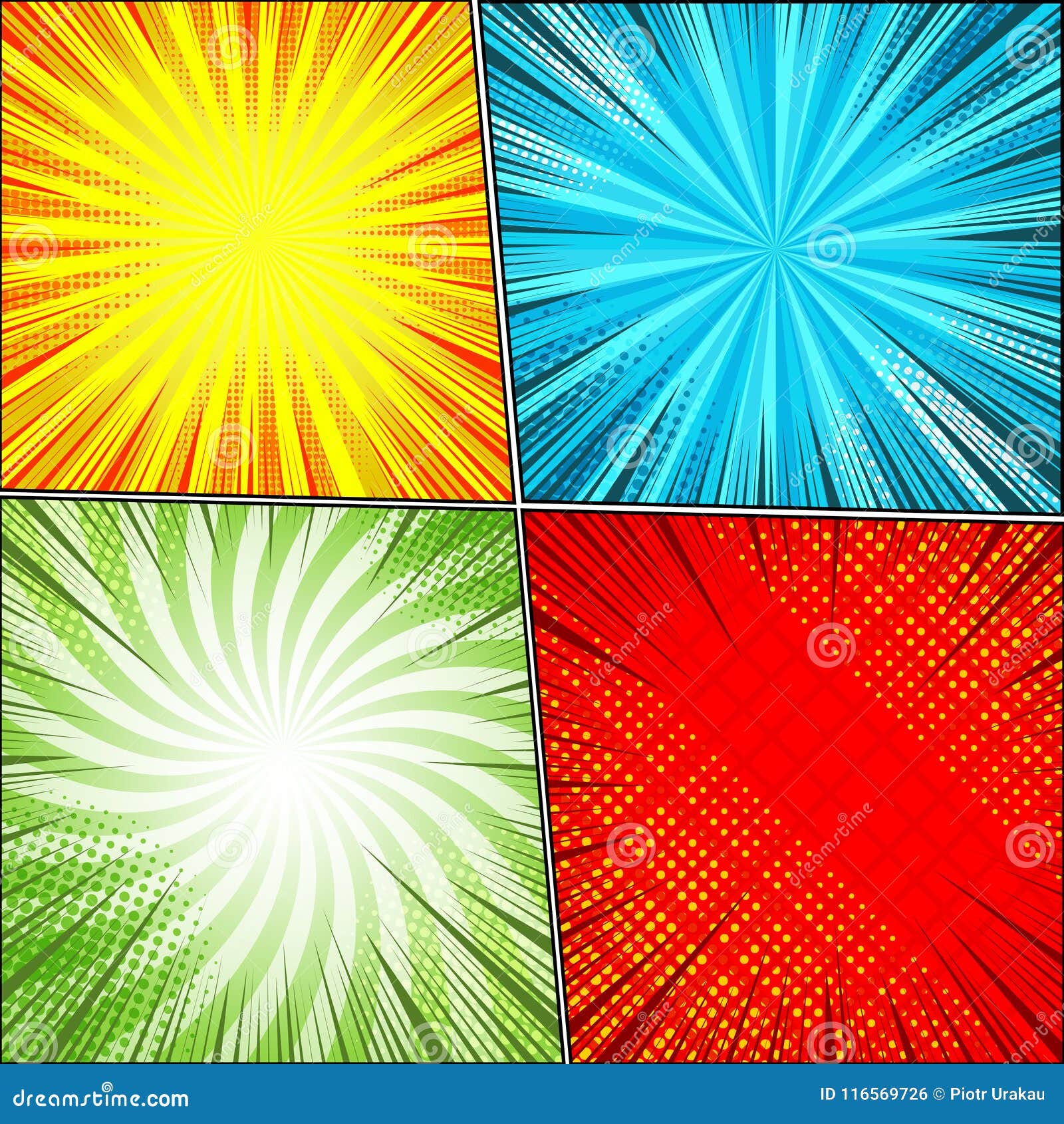 Comic Book Pages Collection Stock Vector - Illustration of banner ...