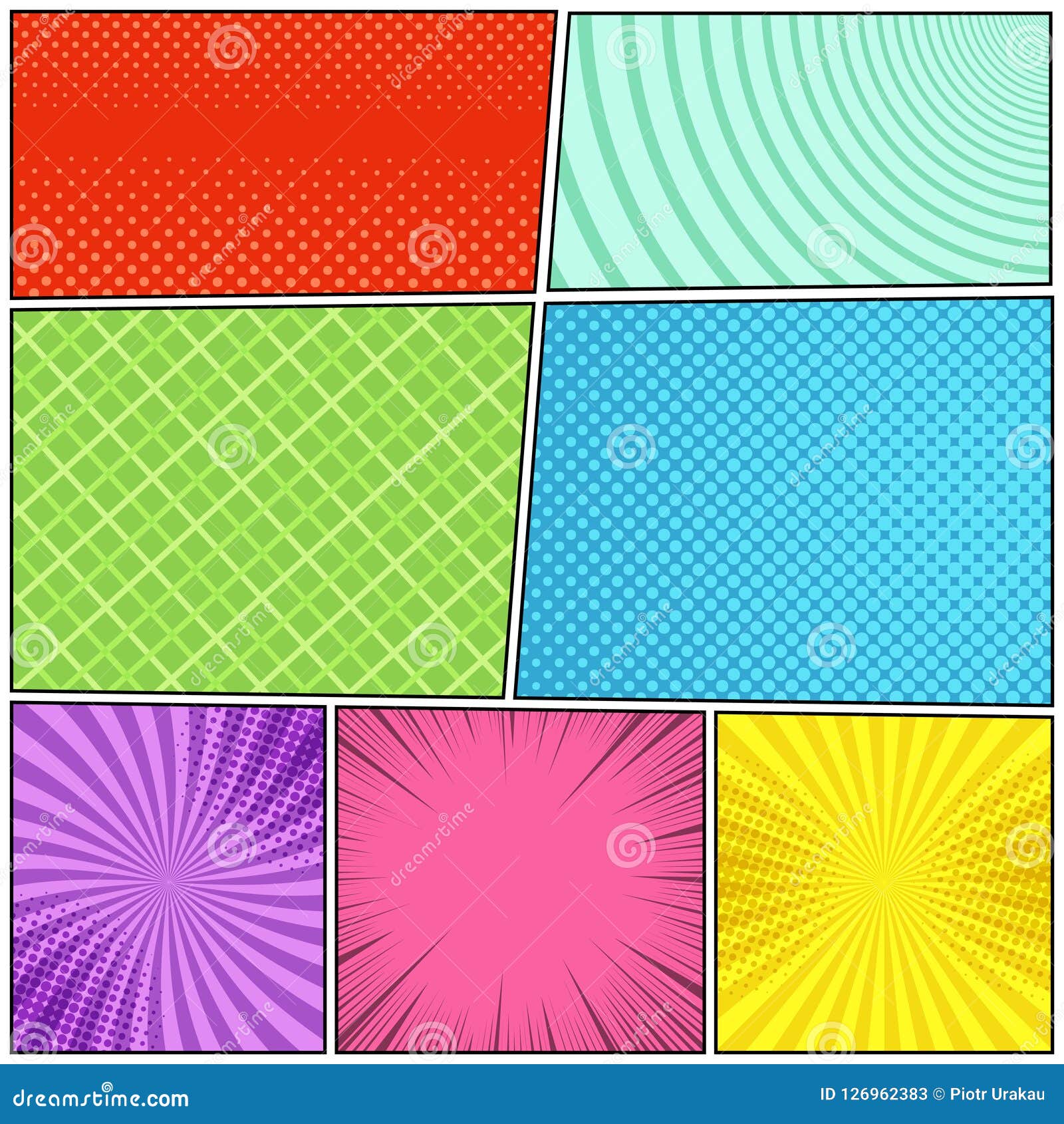 Comic Book Pages Composition Stock Vector - Illustration of layout ...