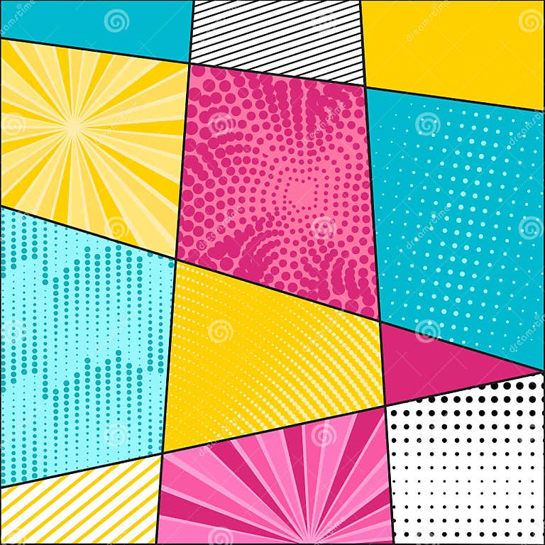 Comic Book Pattern Background Stock Vector - Illustration of ...