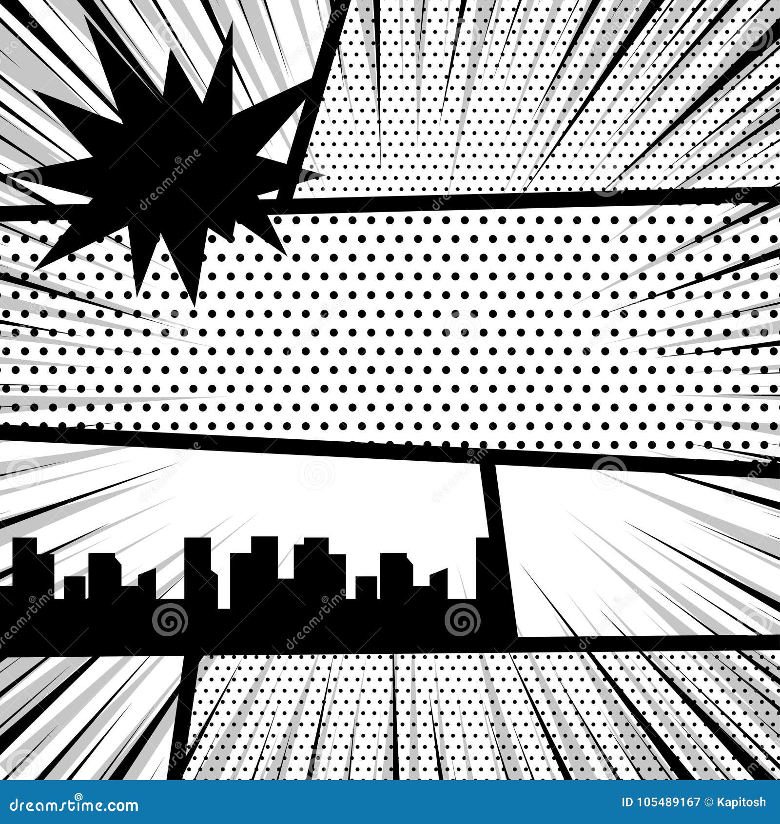 Black Comic Book Dots