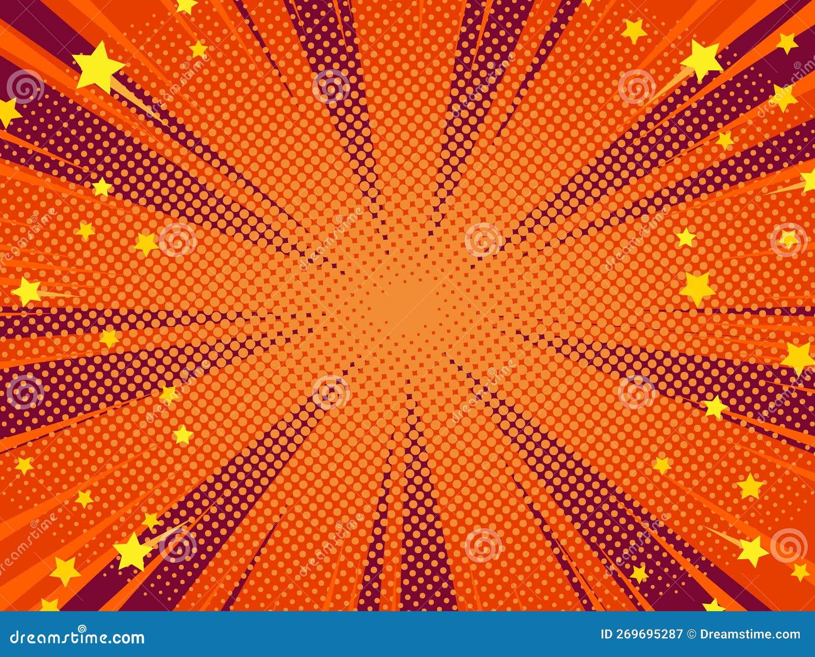 Comic Book Posters Style Background, Halftone Print Texture Stock ...