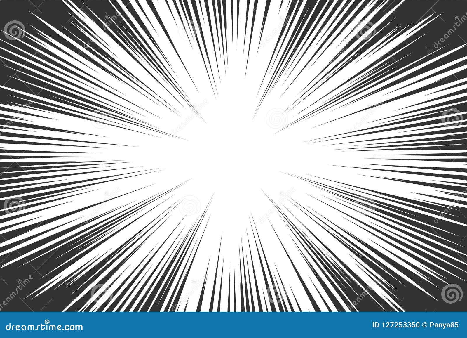 Manga Speed Lines Vector. Grunge Ray Illustration. Black And White ...