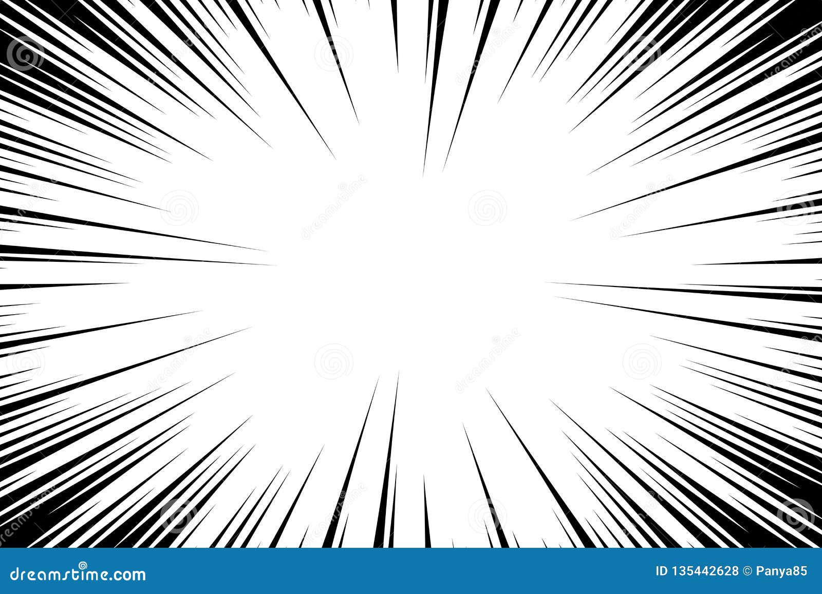 Manga Speed Lines Vector. Grunge Ray Illustration. Black And White ...
