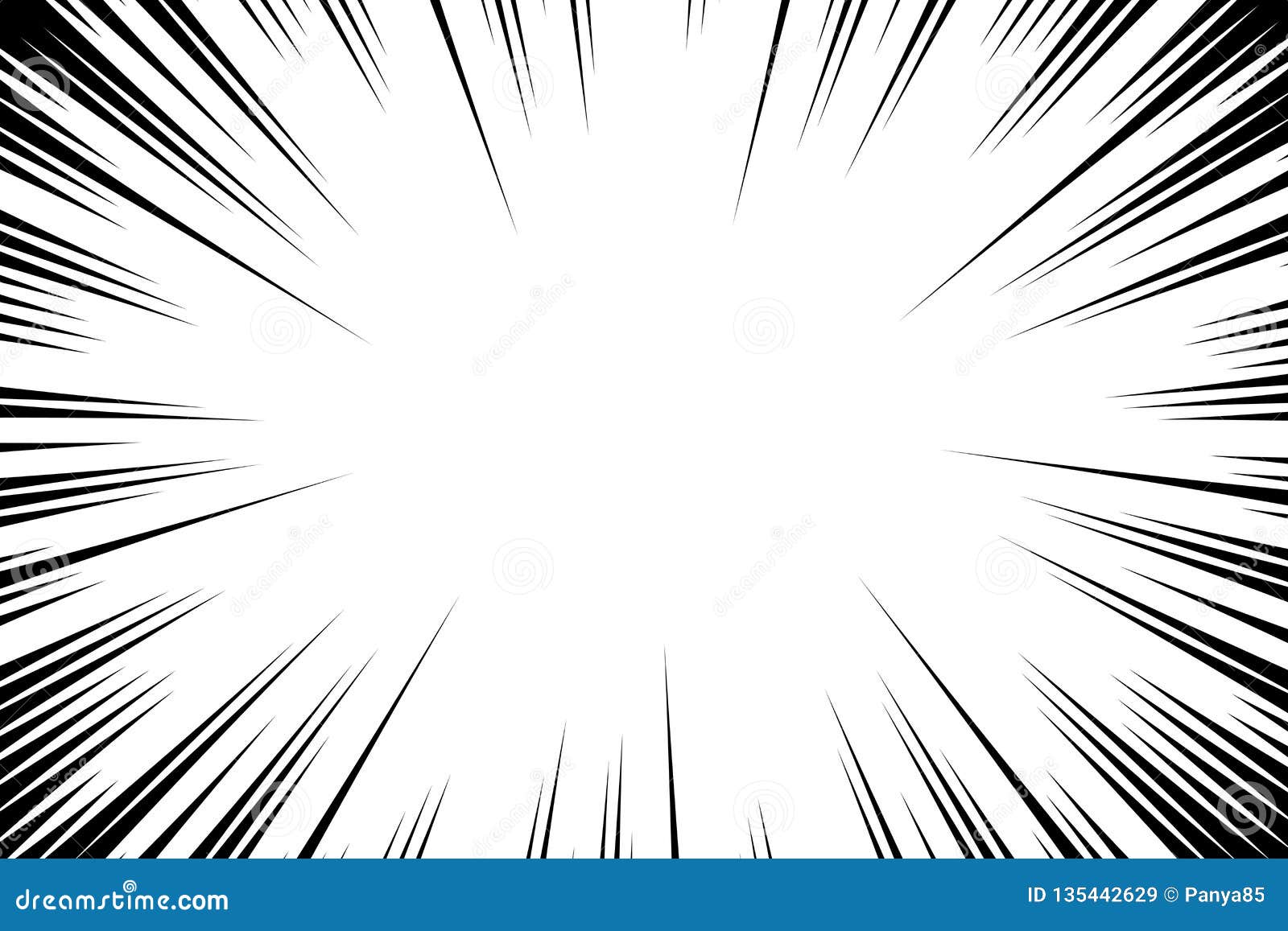Manga Speed Lines Vector. Grunge Ray Illustration. Black And White ...